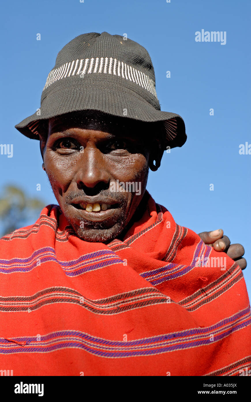 Old Samburu man in the Nyiru Mountains Northern Kenya Stock Photo - Alamy