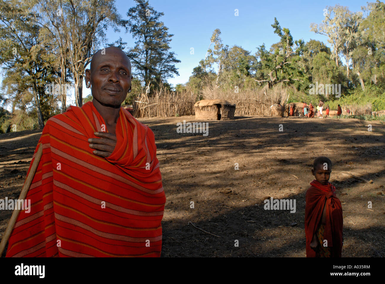 Mountain village of Samburu people Nyiru Mountains Northern Kenya Stock ...