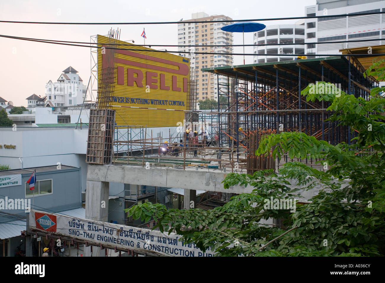 Construction site at siam square Bangkok Thailand Stock Photo - Alamy