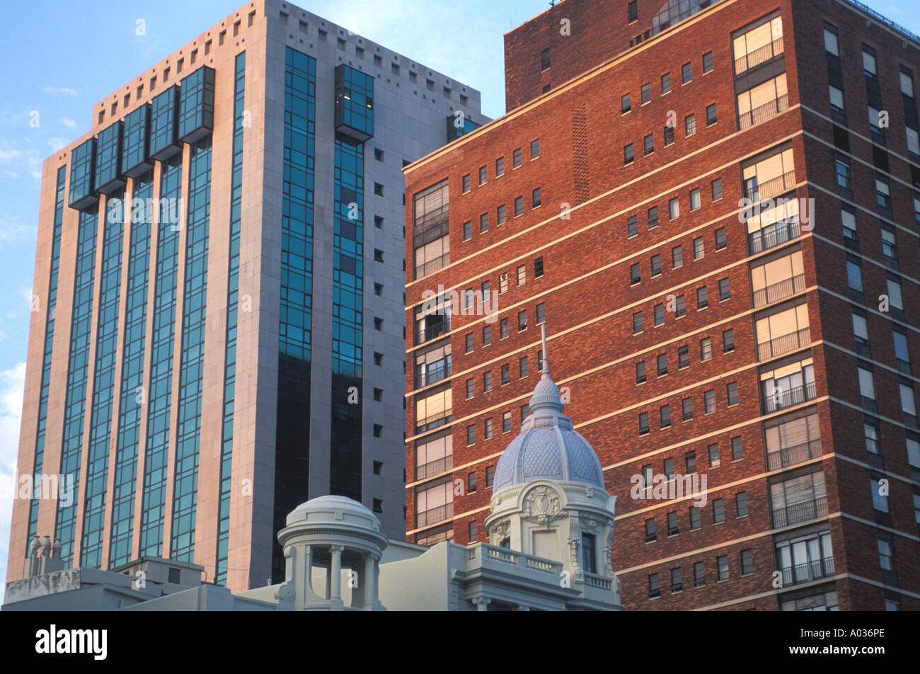Uruguay Montevideo buildings skyline contrast old new architecture ...