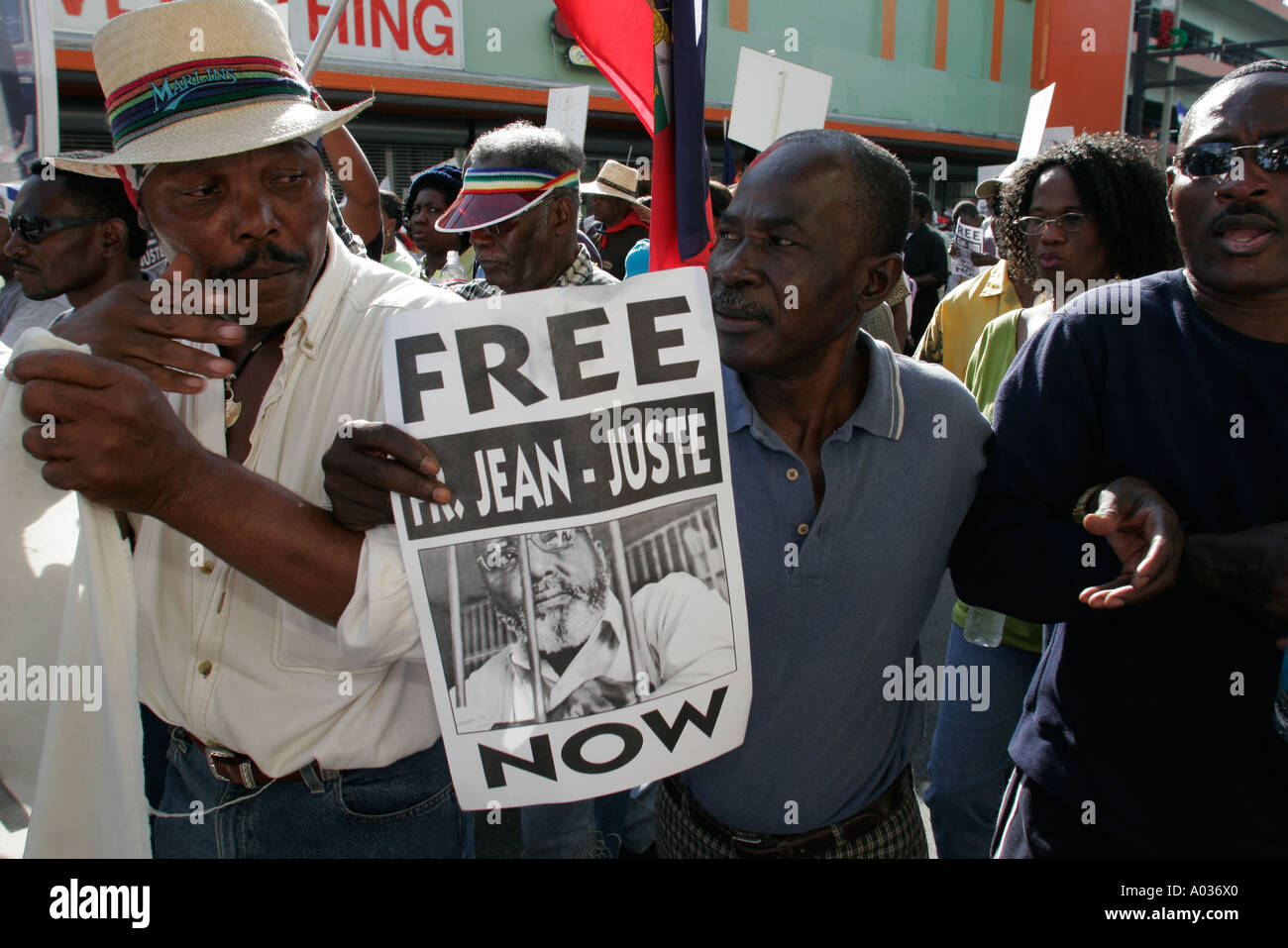 Miami Florida,immigrant,Haitians protest arrest of activist Gerard Jean ...