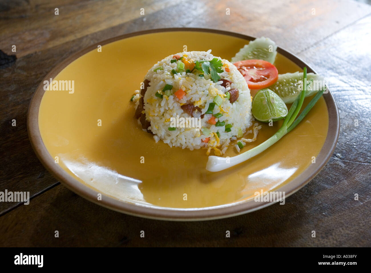 Thai style vegetable rice, Bangkok, Thailand Stock Photo - Alamy