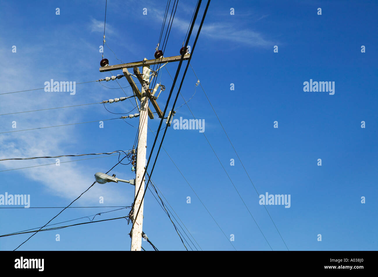 Power pole with lines hi-res stock photography and images - Alamy