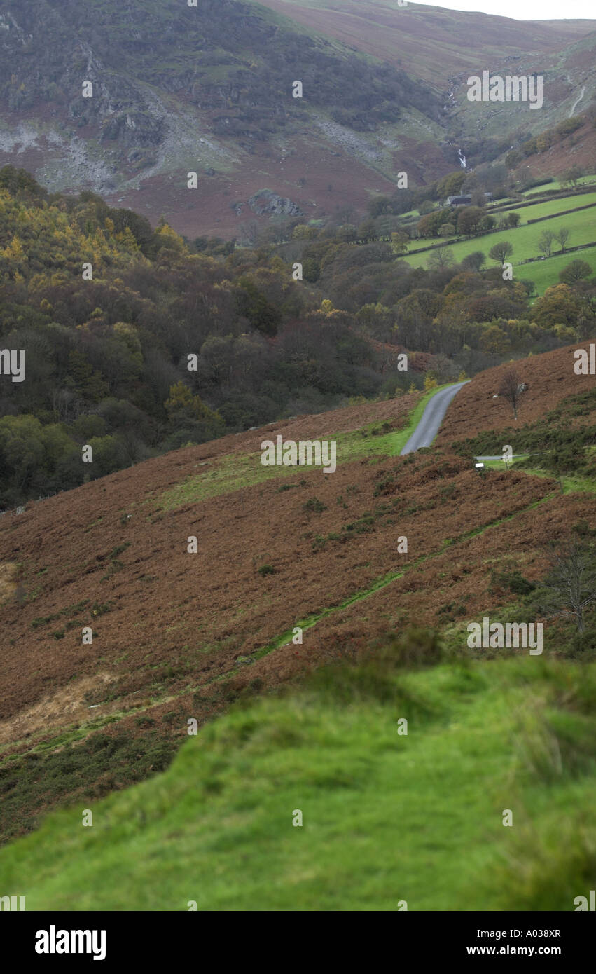 Hillside landscape mid-Wales UK autumn Stock Photo - Alamy
