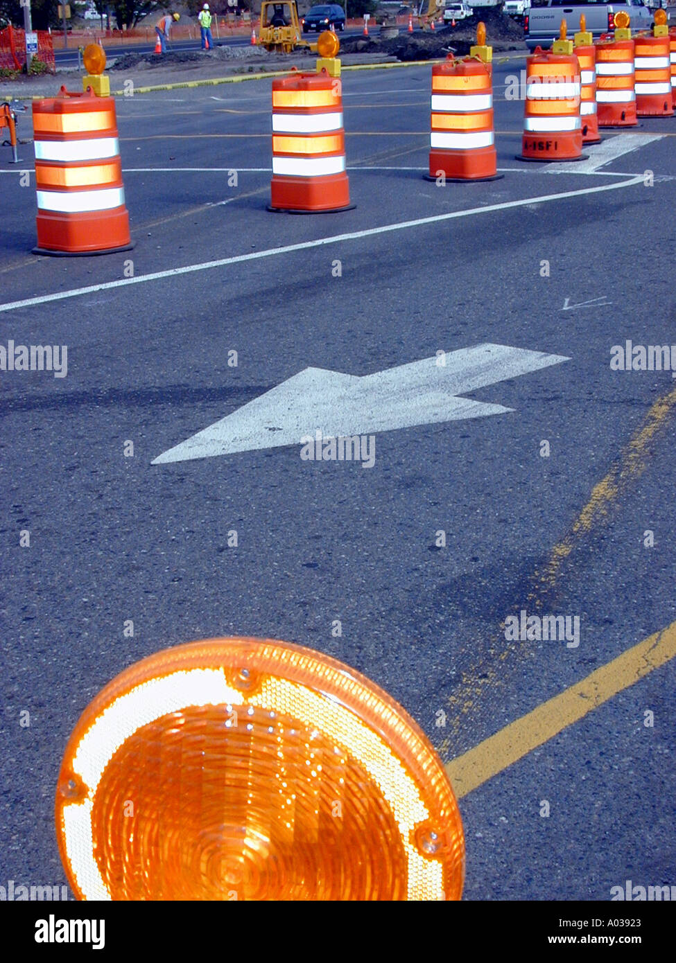 Traffic Revision in construction zone Digital photo by Doug Wilson ...