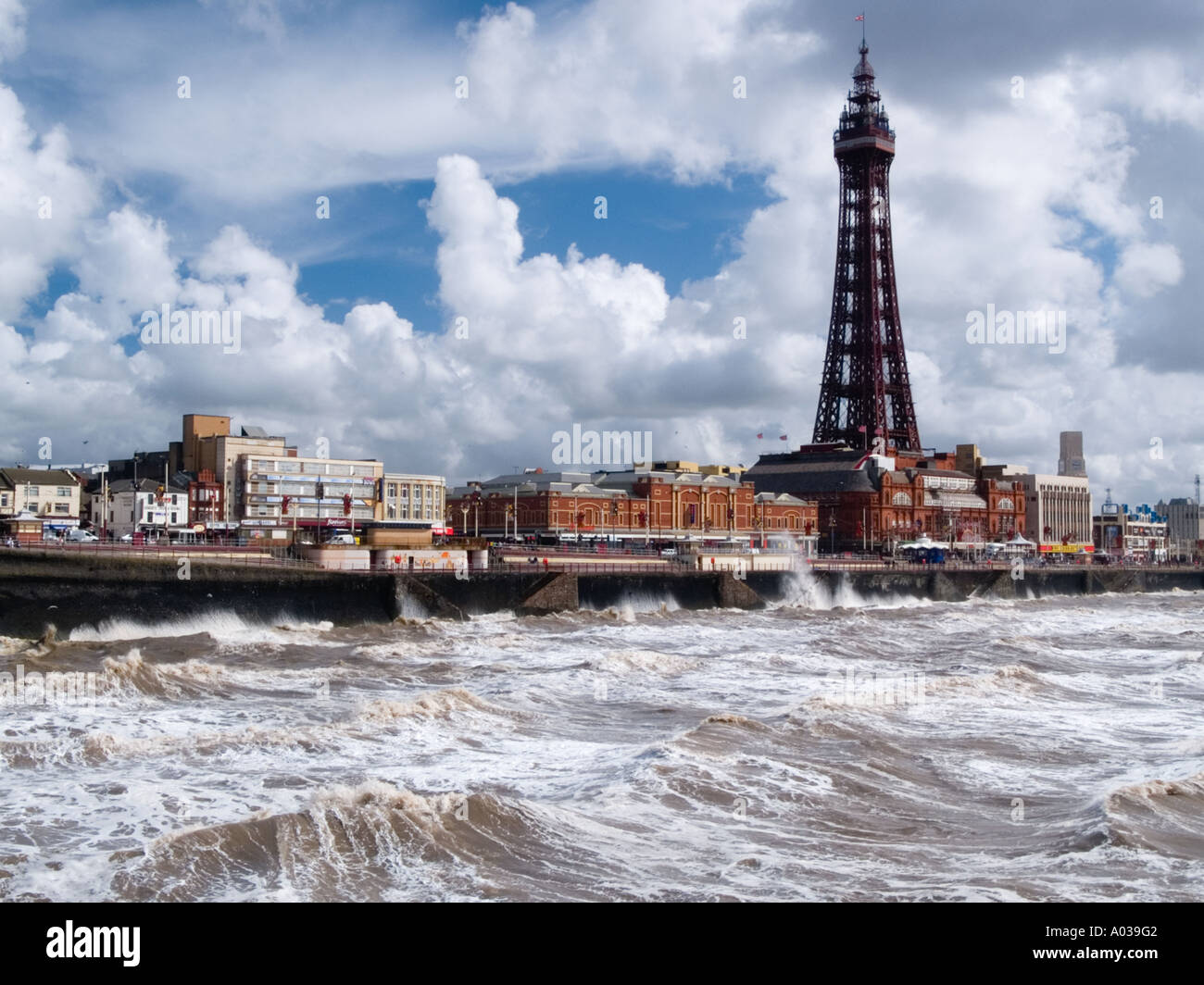 Blackpool stormy sea hi-res stock photography and images - Alamy