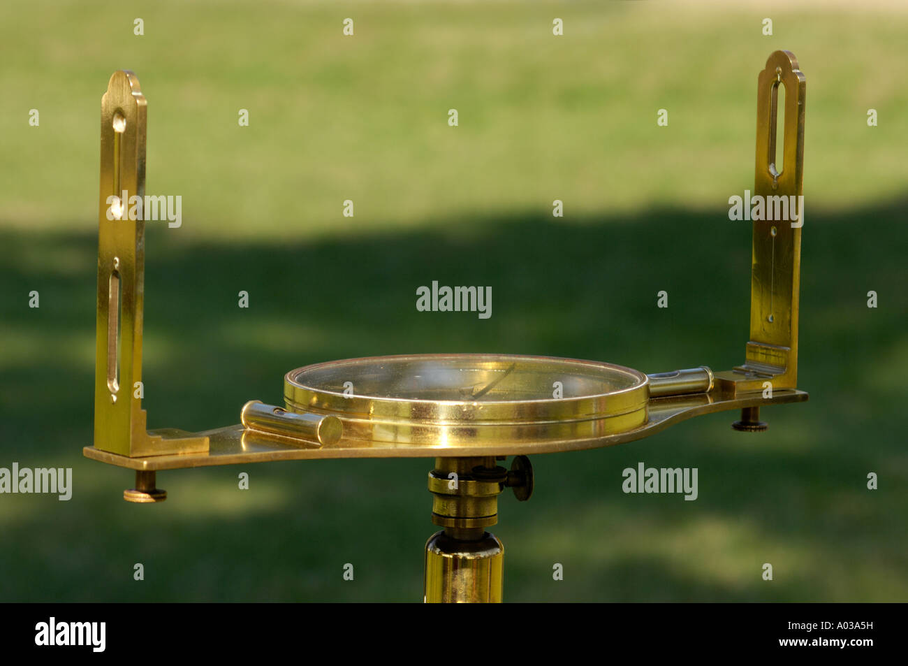 Surveyor compass from the 1700s displayed during a reenactment at ...