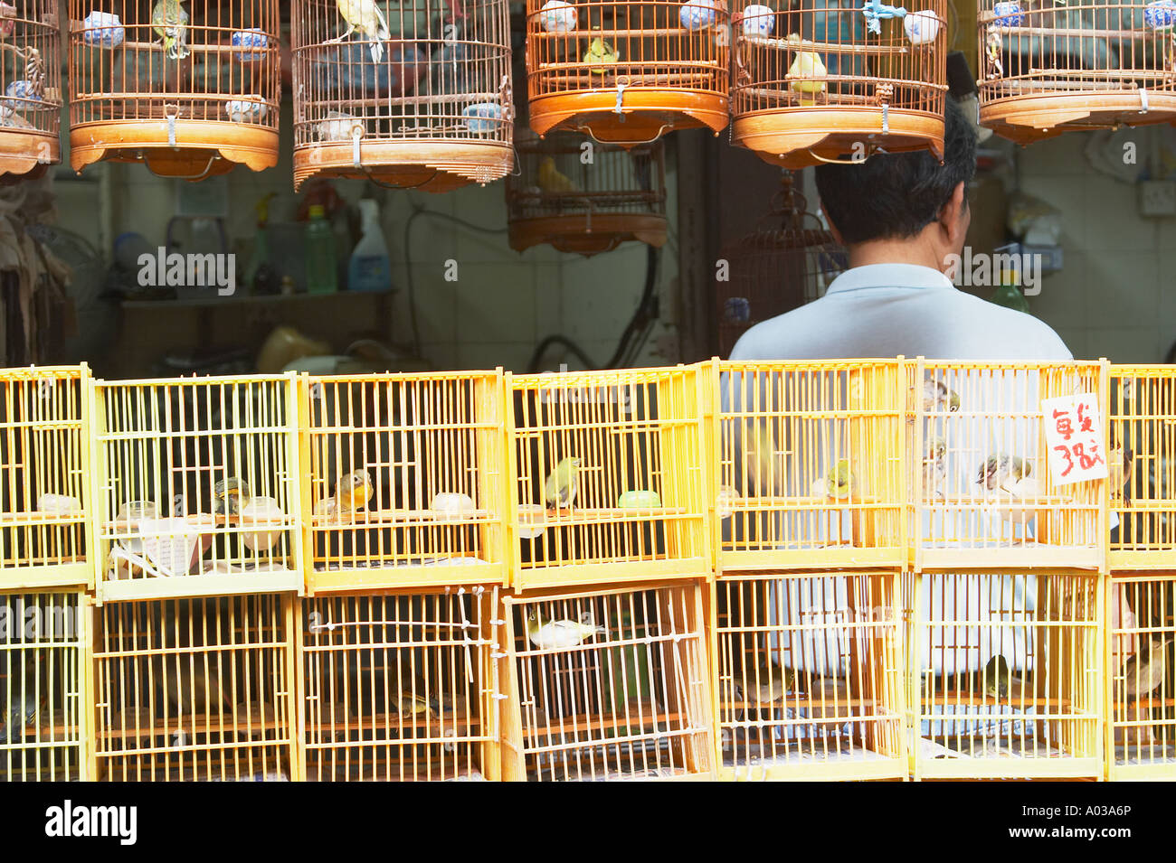 Chinese market trader cage hi-res stock photography and images - Alamy