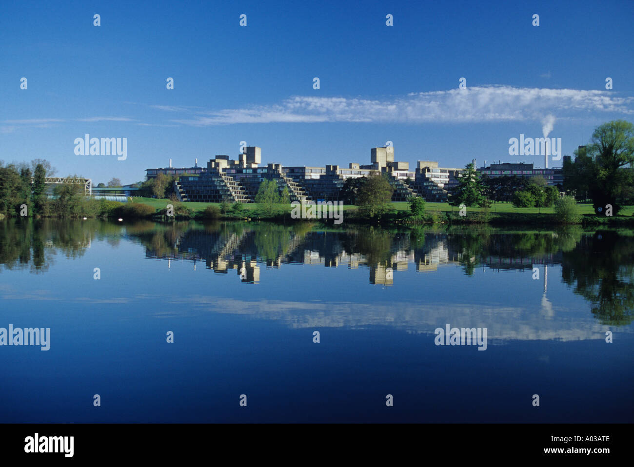 University of East Anglia, Norwich from across University Lake Stock ...