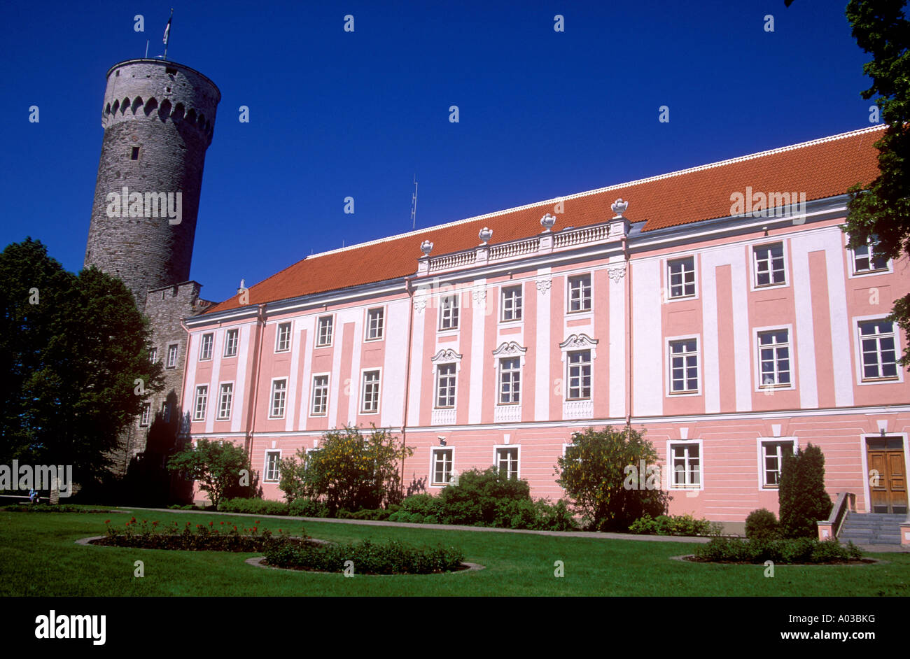 Parliament building in Tallinn, the capital city of Estonia Stock Photo ...