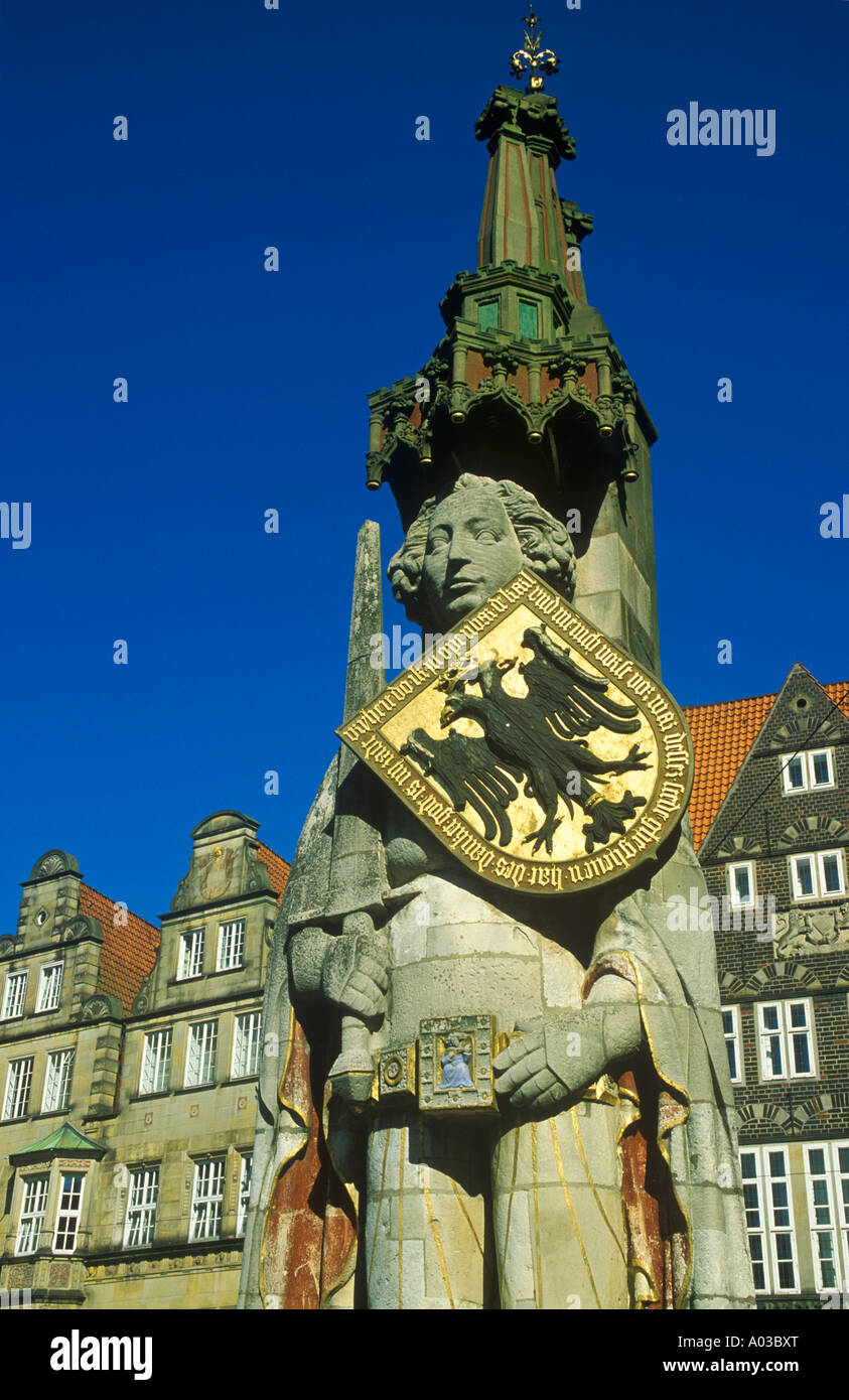 Bremen´s Statue of Roland Stock Photo - Alamy