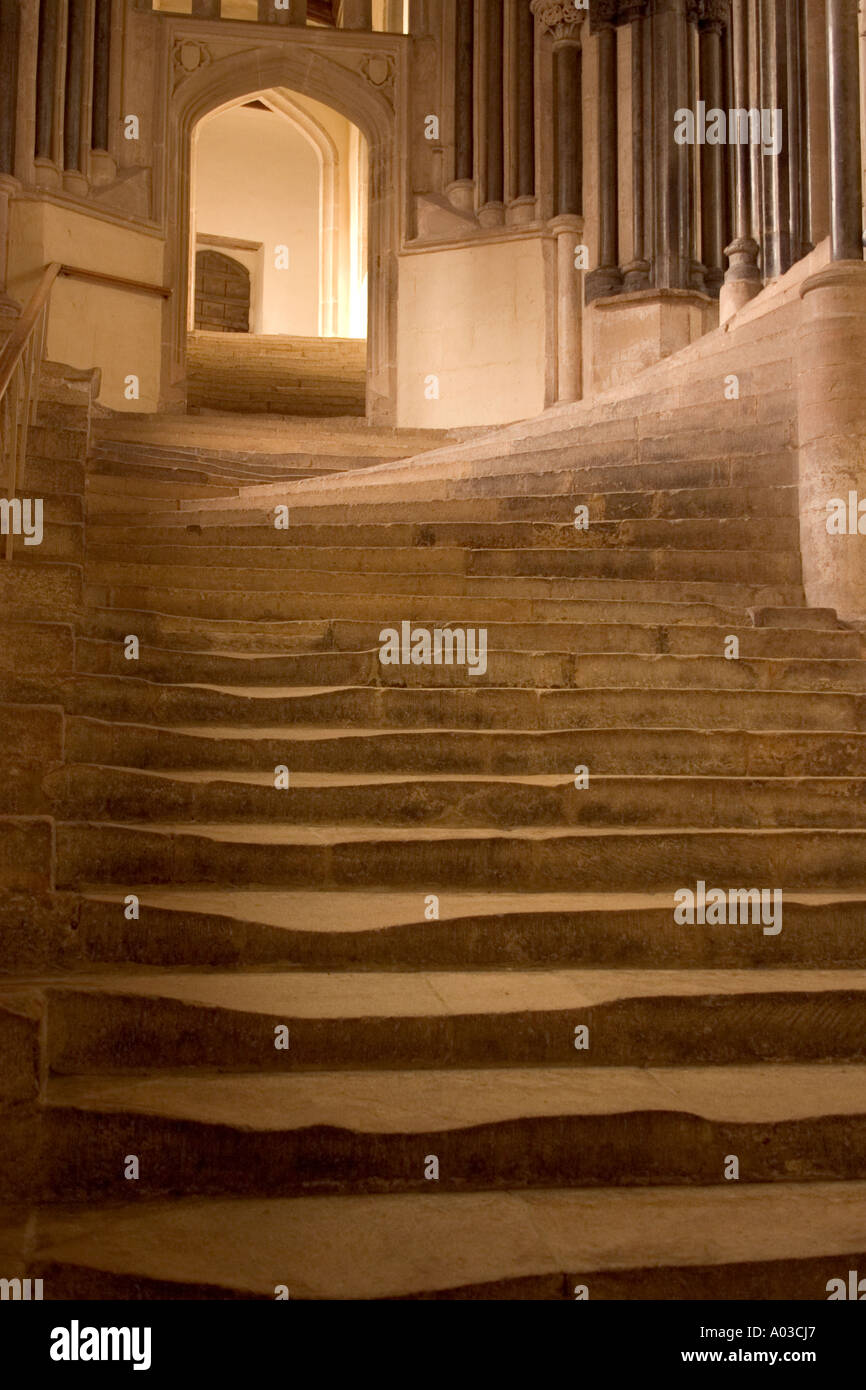 Steps Leading to Wells Cathedral Chapter house Stock Photo - Alamy