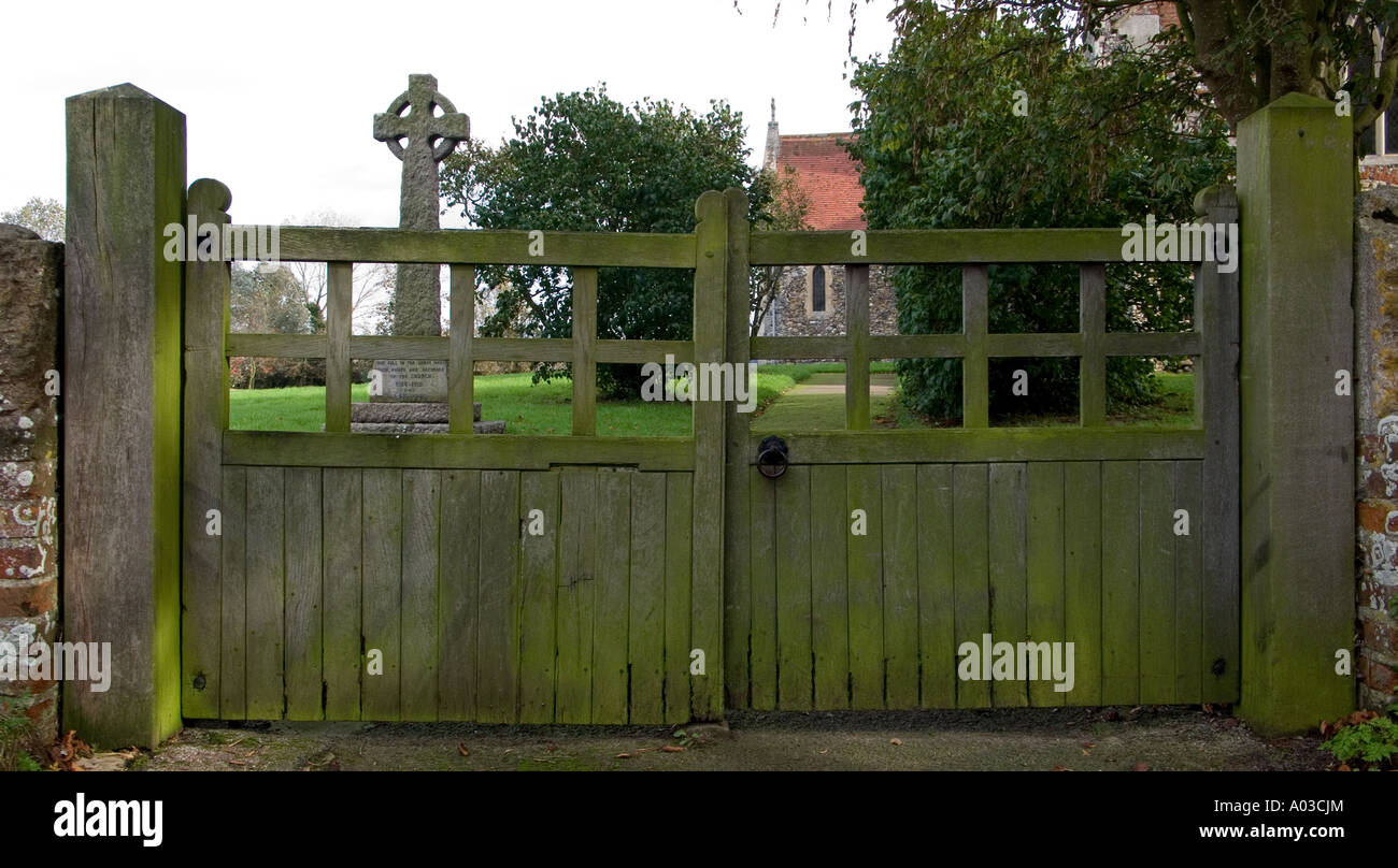 Churchyard gate, Suffolk, England, UK Stock Photo - Alamy