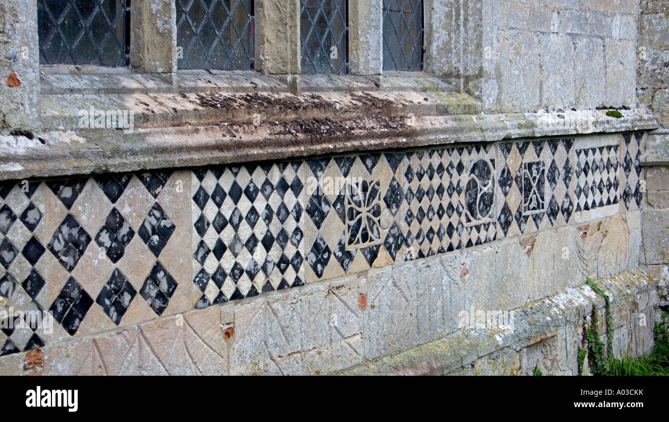 Decorative Flint Work outside St. Andrew's Church, Walberswick, Suffolk ...