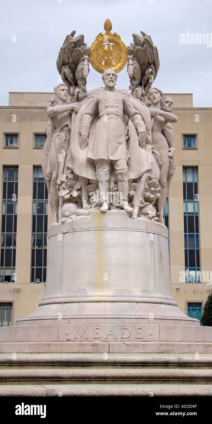 Statue of George Meade, Gettysburg Hero, Washington, D.C. USA Stock ...