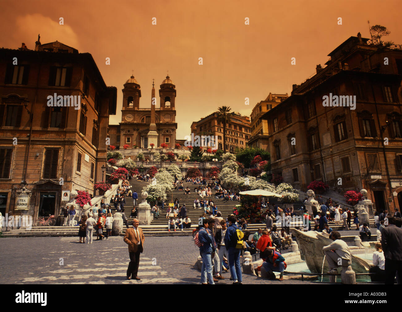 Famous Spanish Steps in Rome Italy Stock Photo - Alamy