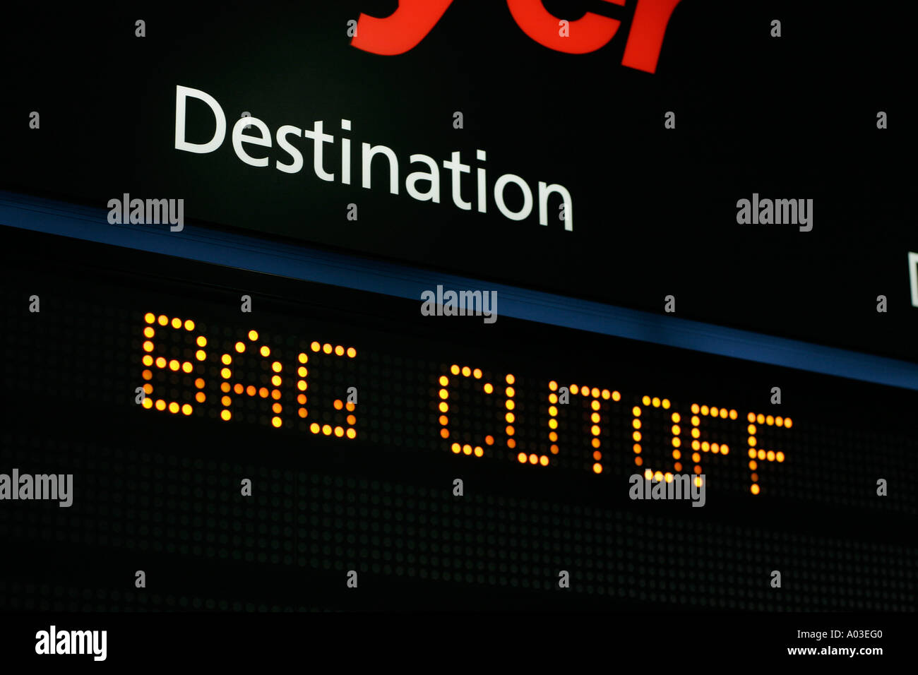 A bag cut off sign indicates that you cannot load baggage on the flight ...