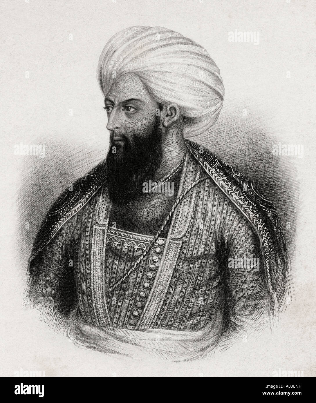 Dost Mohammed Khan Mohammedza, aka Dost Mohammad Khan, 1788 - 1863. Son of Painda Khan, Ruler of ...