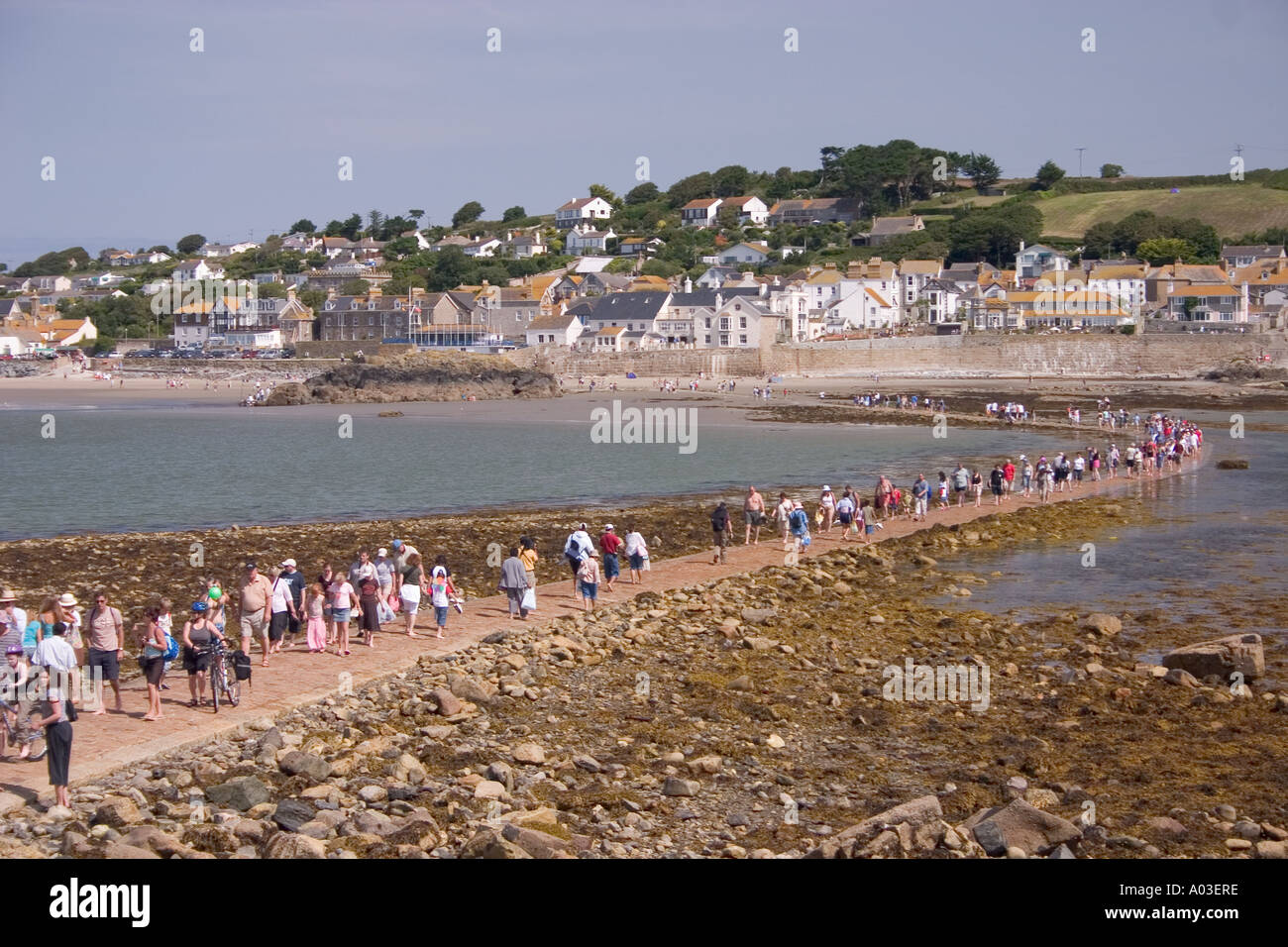 St Michaels Mount Causeway Stock Photo Alamy