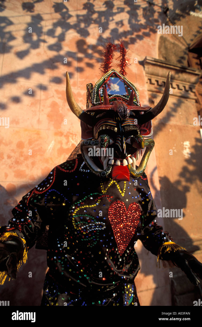 Stock image of a Mexican Dancer in devil mask near Patzcuaro Mexico ...