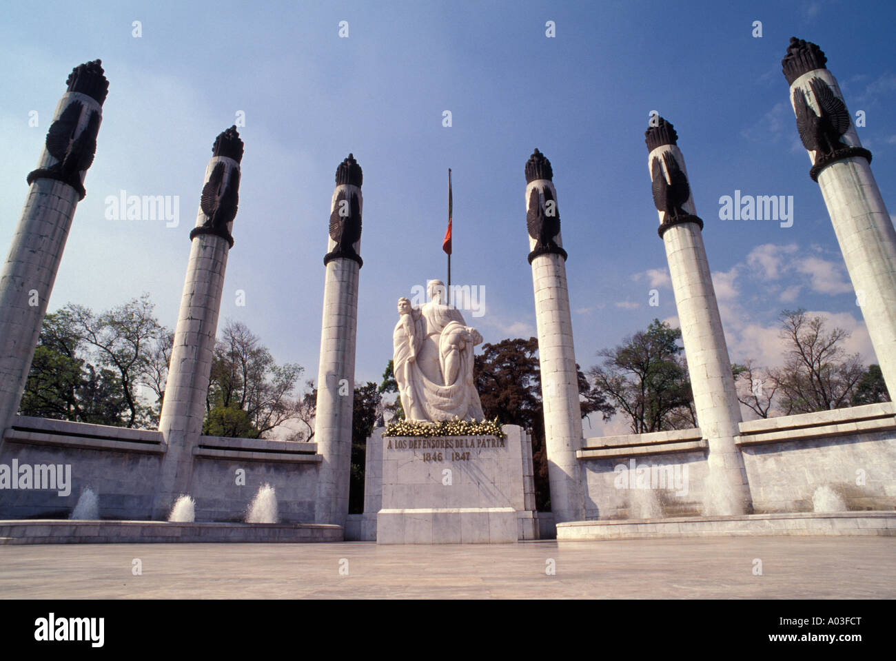 Stock image of the Monument to the Niños Héroes Chapultepec Park Mexico ...