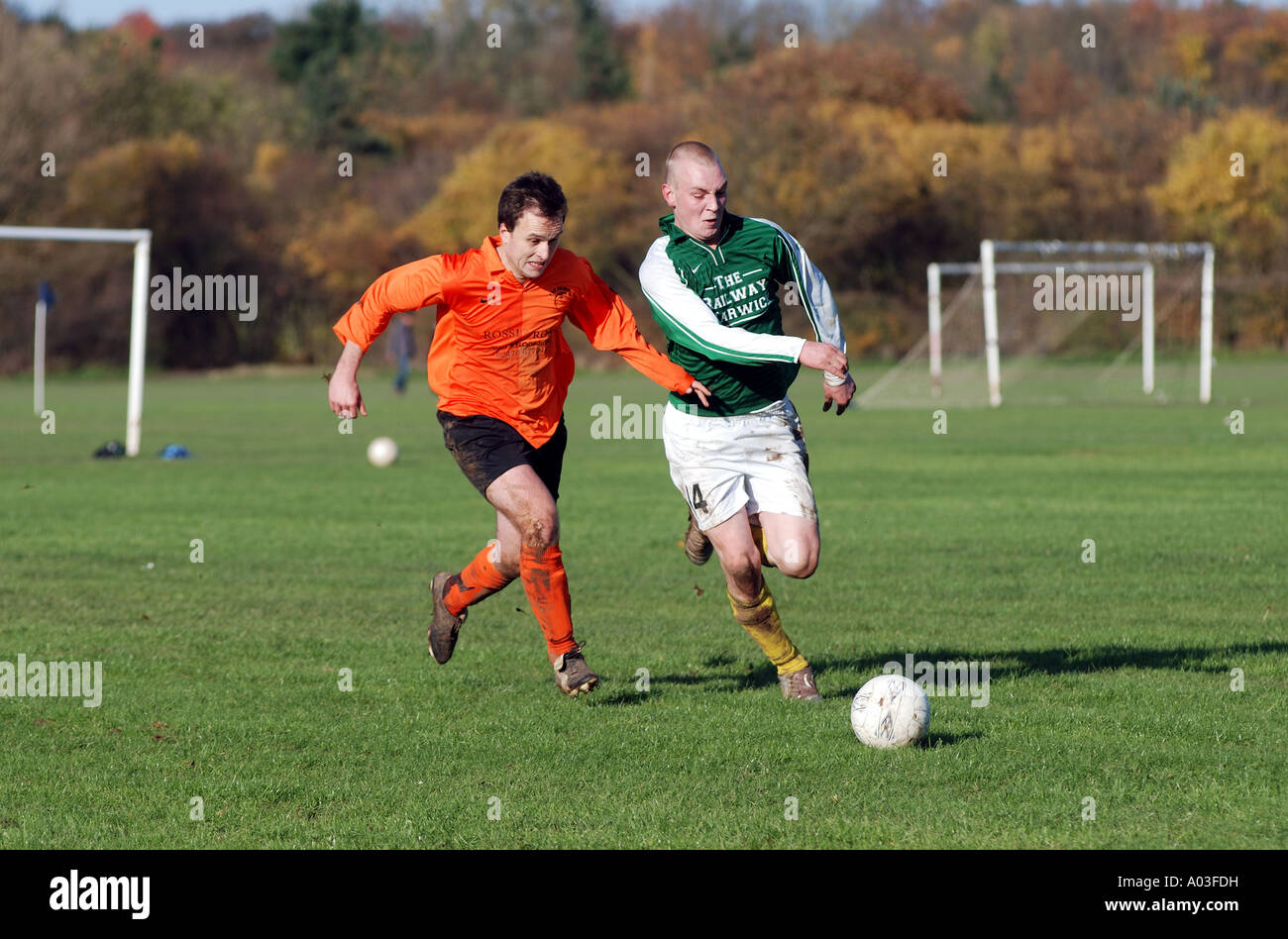 Sunday League football, Newbold Comyn, Leamington Spa, Warwickshire ...