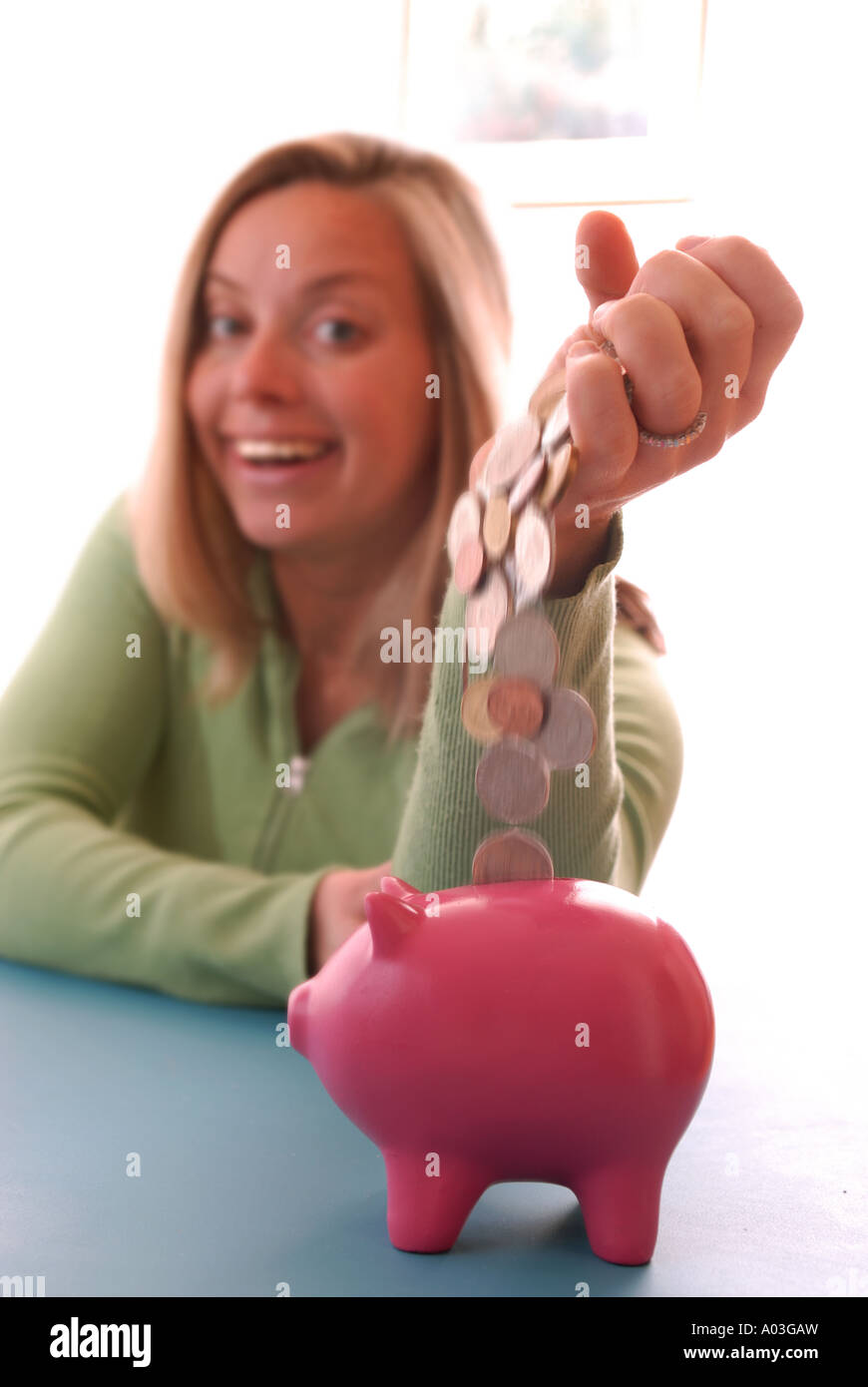 Woman frugal money hi-res stock photography and images - Alamy