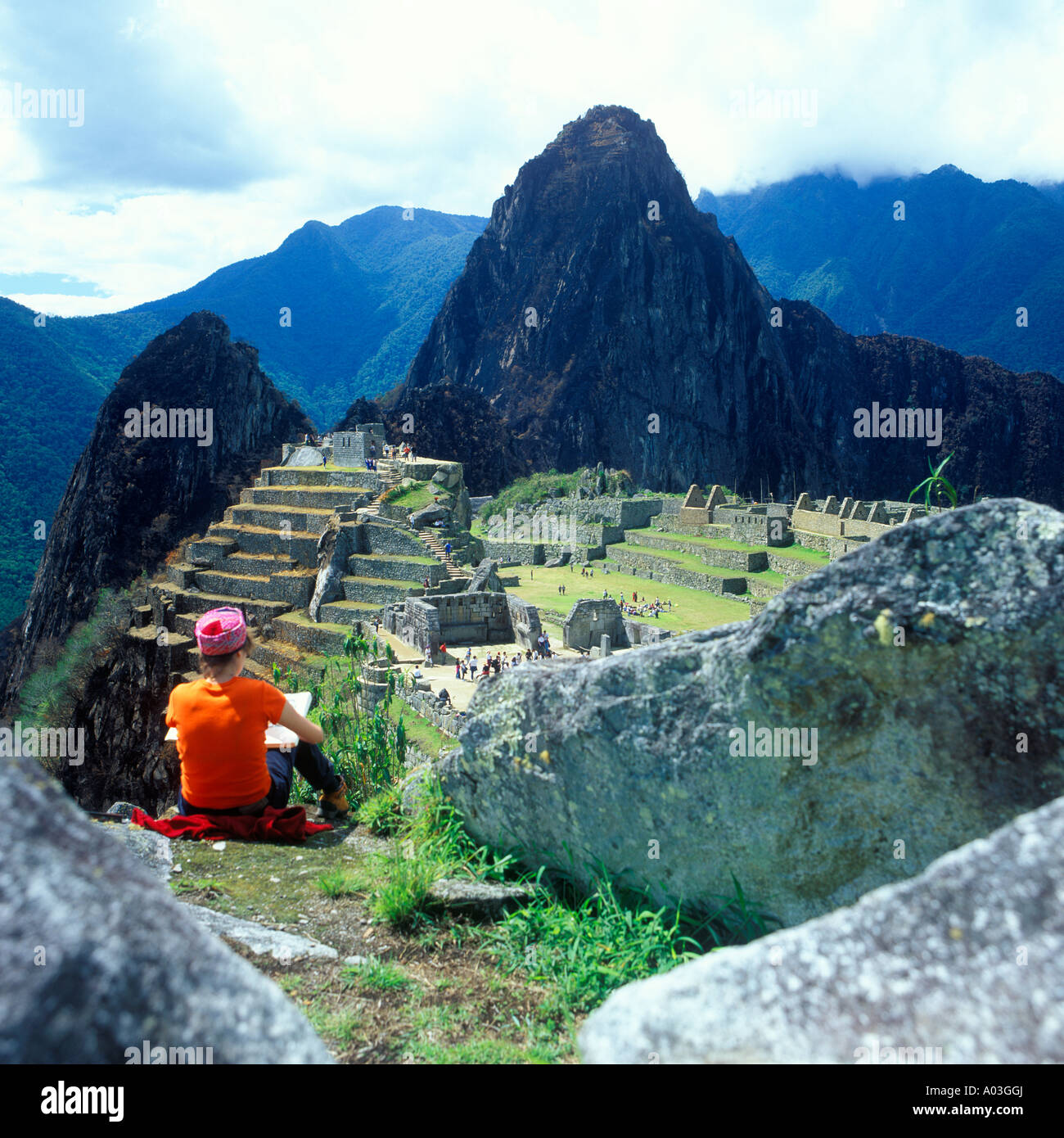 Macchu picchu person hi-res stock photography and images - Alamy
