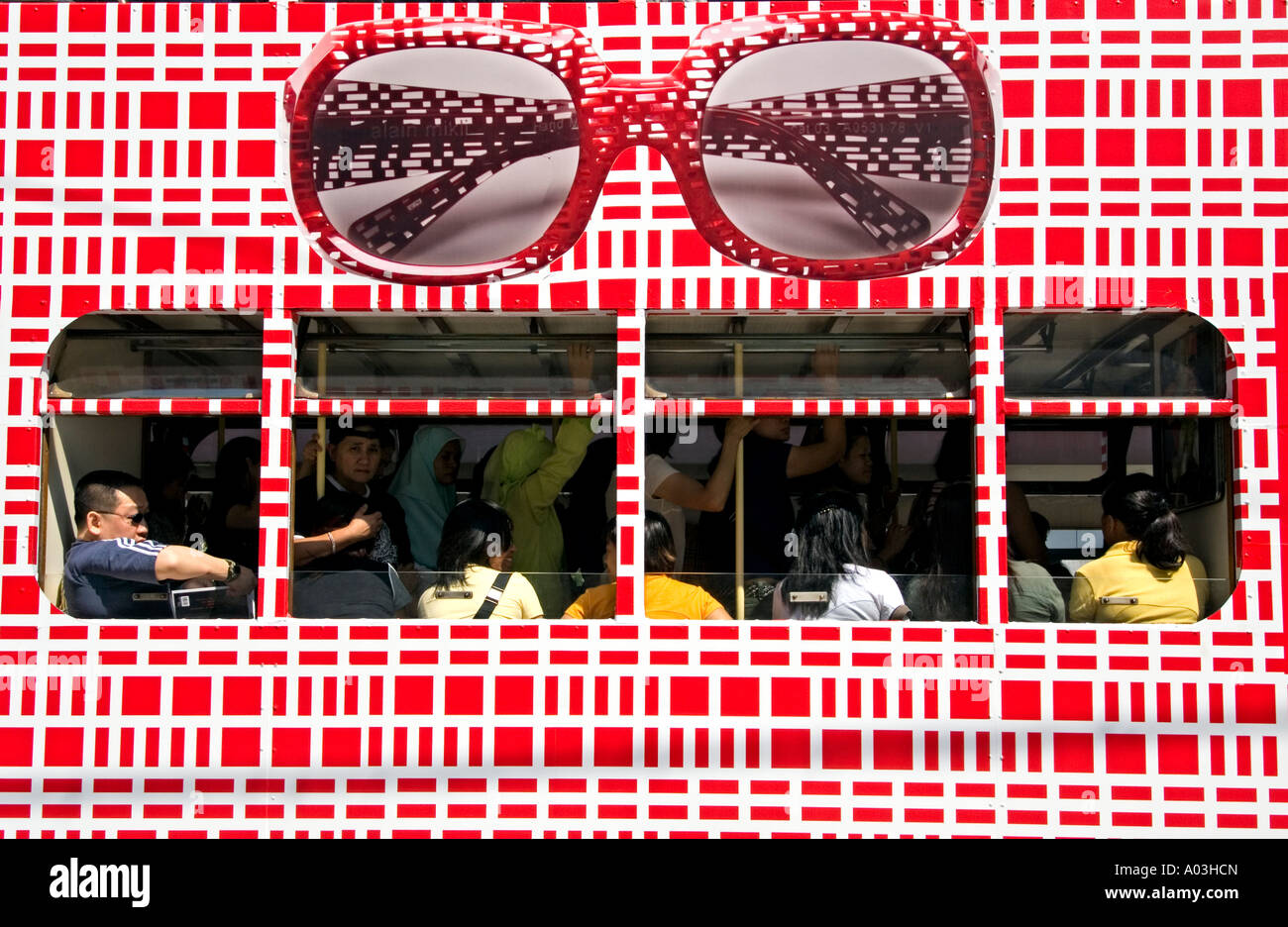 Tram advertising a famous brand Hong Kong Stock Photo - Alamy