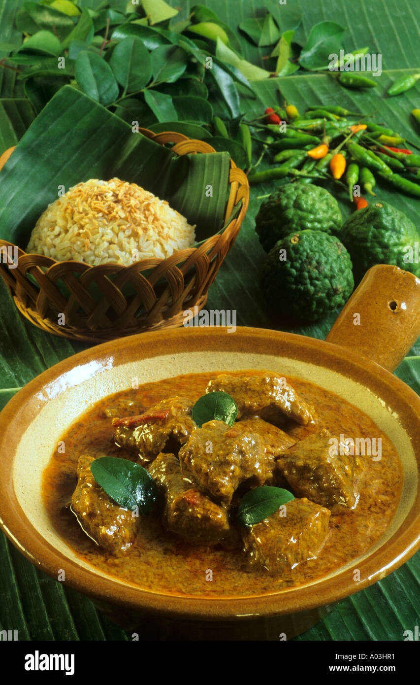 Beef Rendang Indonesia food Stock Photo - Alamy