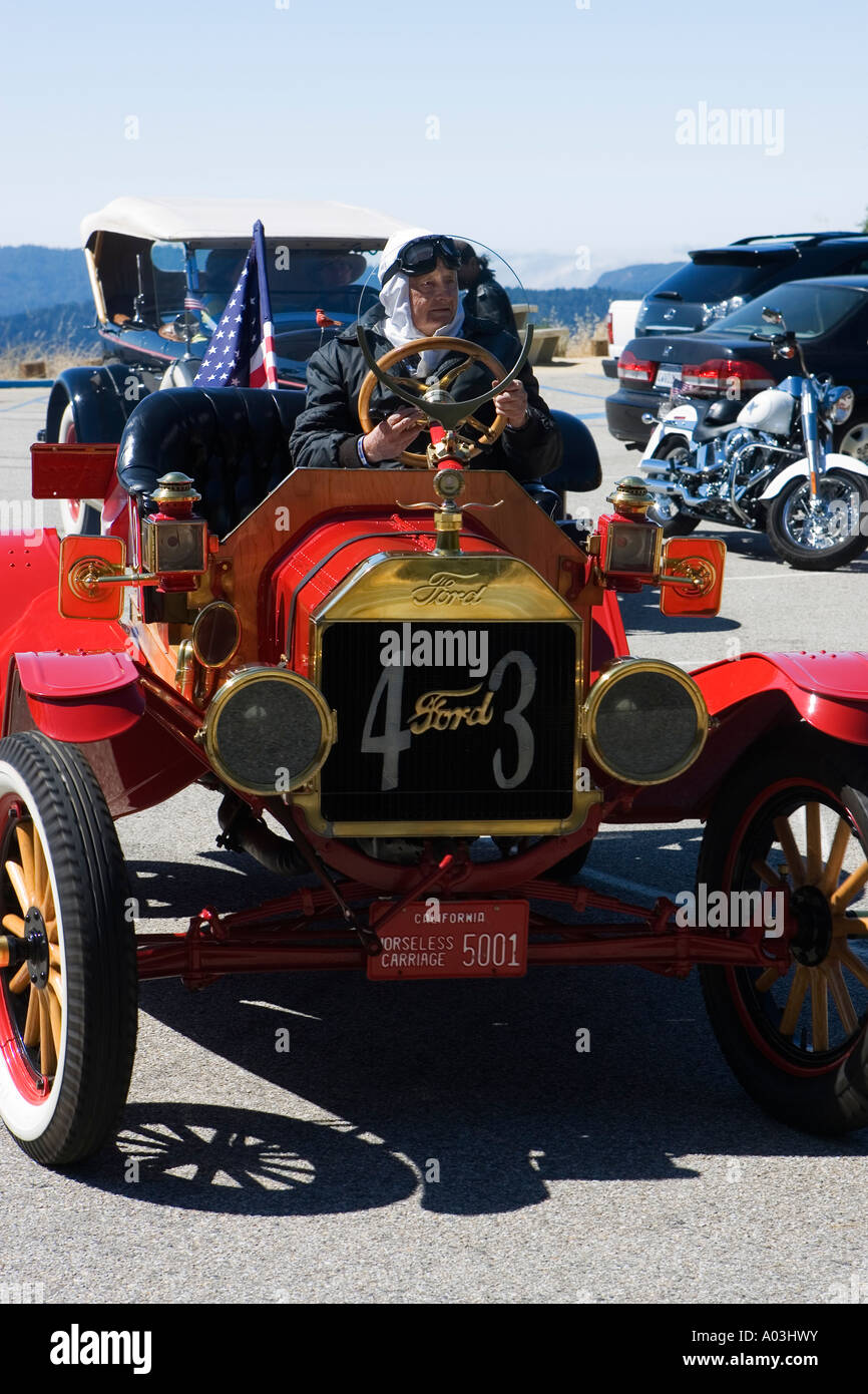 Santa Clara Model T Ford Club vintage car tour at Vista Point on route ...