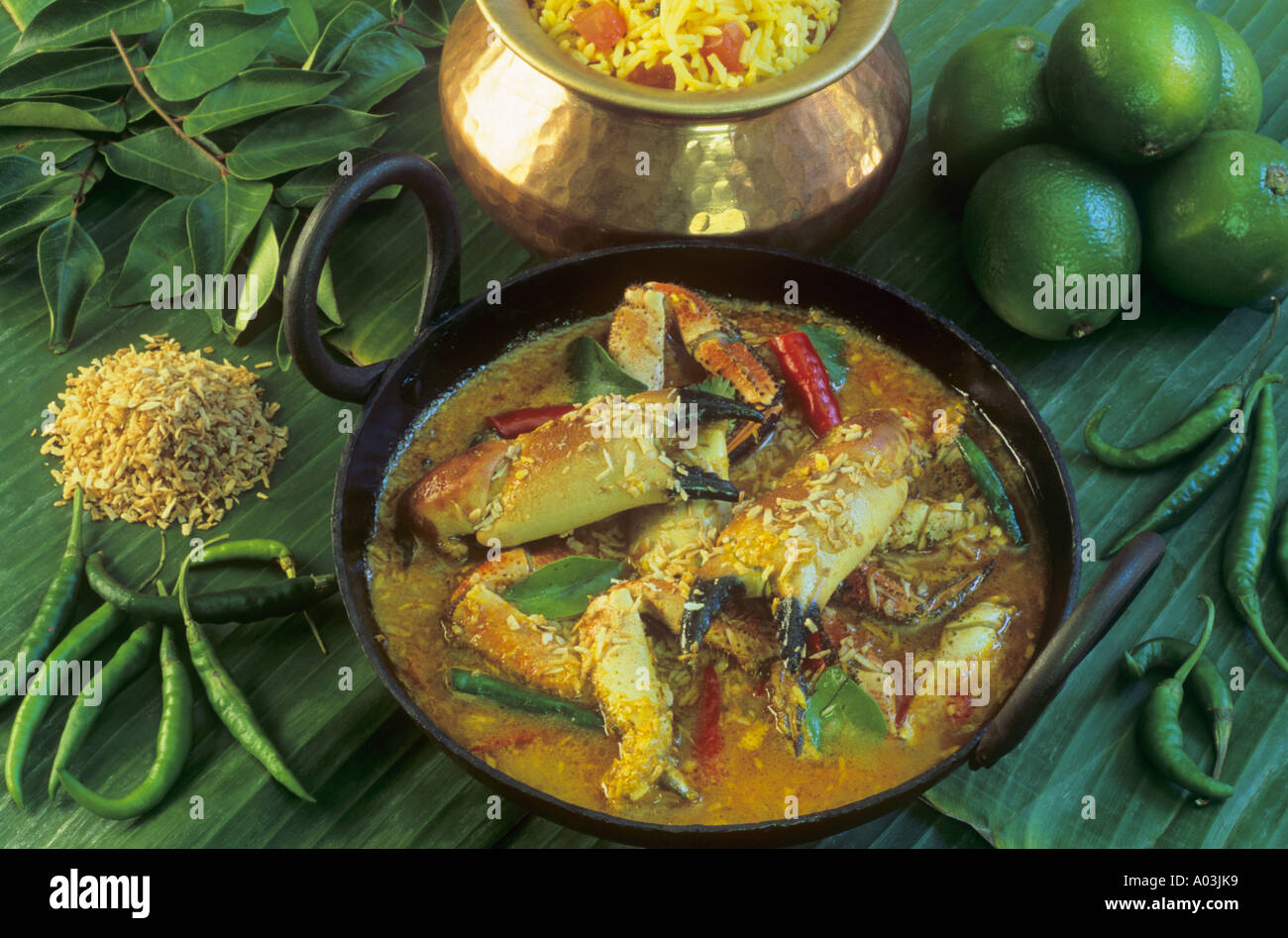Crab curry South India Stock Photo - Alamy