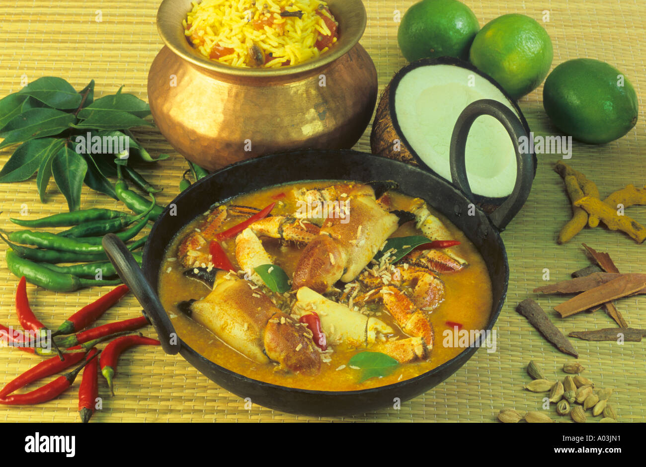 Crab curry South India Stock Photo - Alamy