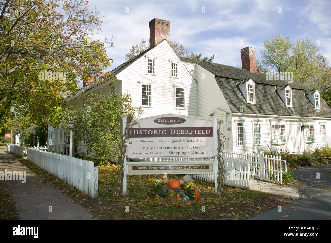 Old Deerfield Village in Autumn Deerfield Massachusetts Stock Photo - Alamy