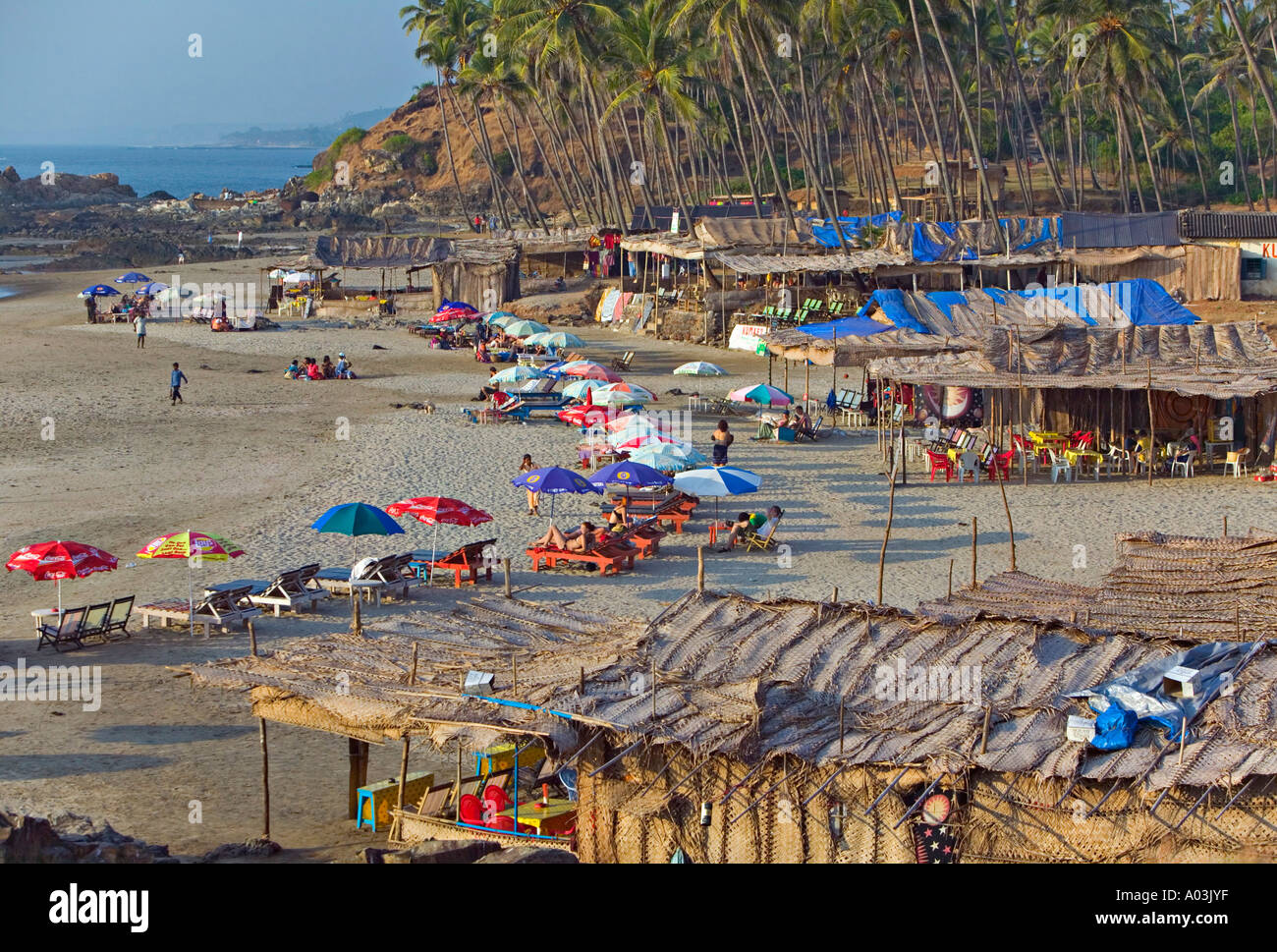 Vagator Beach (Main Beach Rave Area), Goa, Panaji, India Stock Photo ...