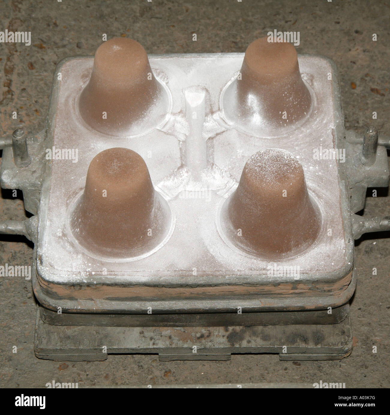 Bell manufacturing. Handbell moulds. Whitechapel bell Foundry London ...