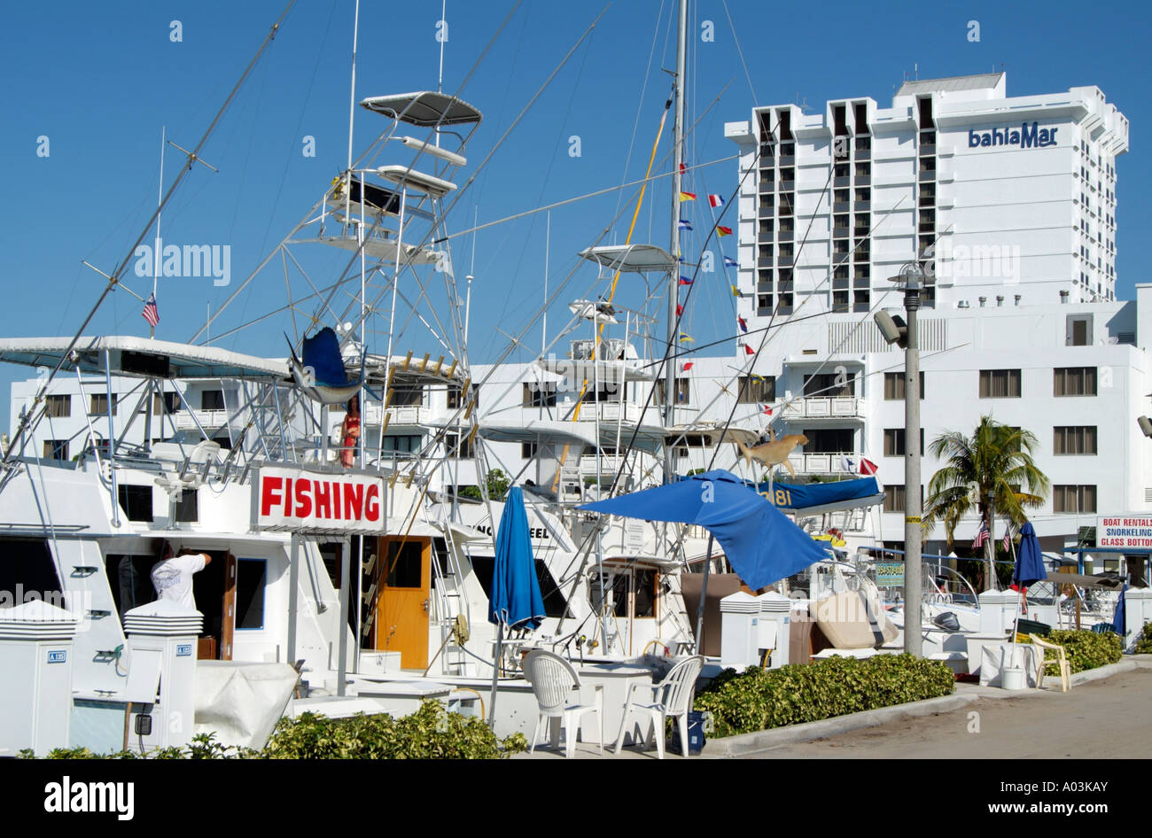 The Bahia Mar Yachting Center and marina on Fort Lauderdale Beach in ...