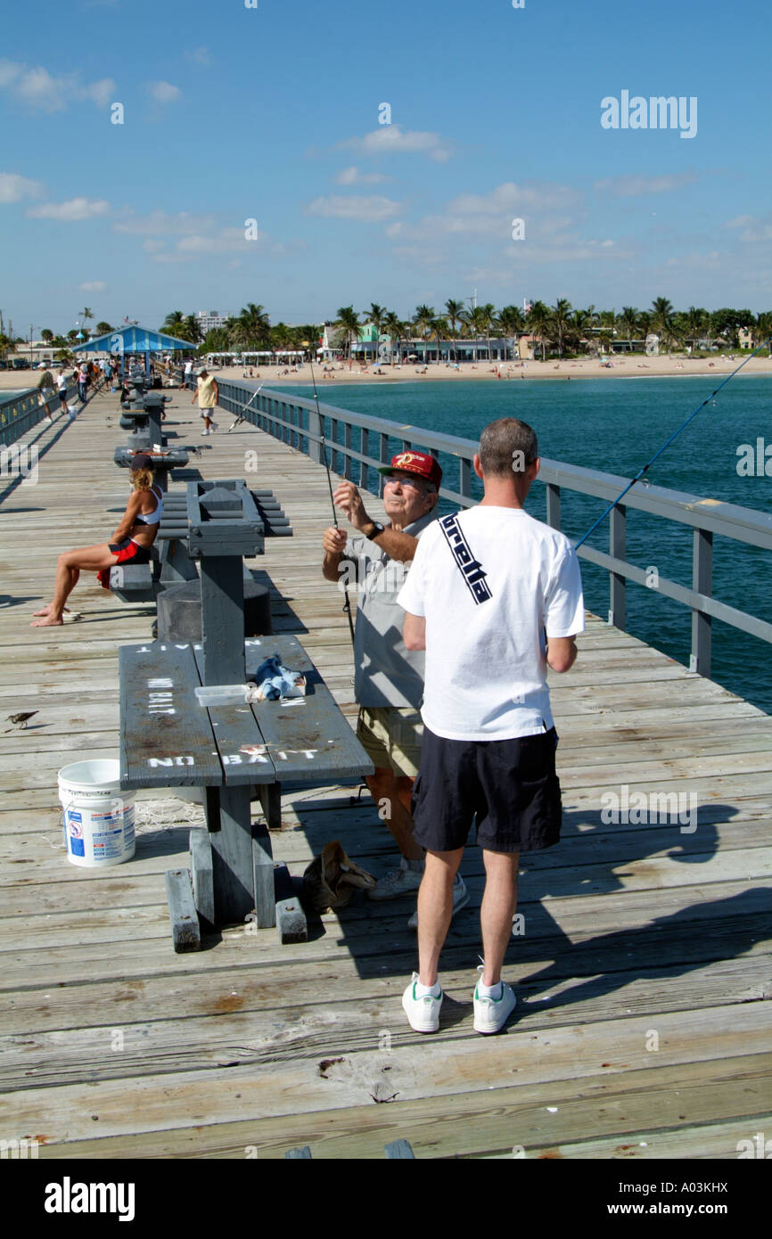 Fishing pier at Lauderdale by the Sea situated just north of Fort ...