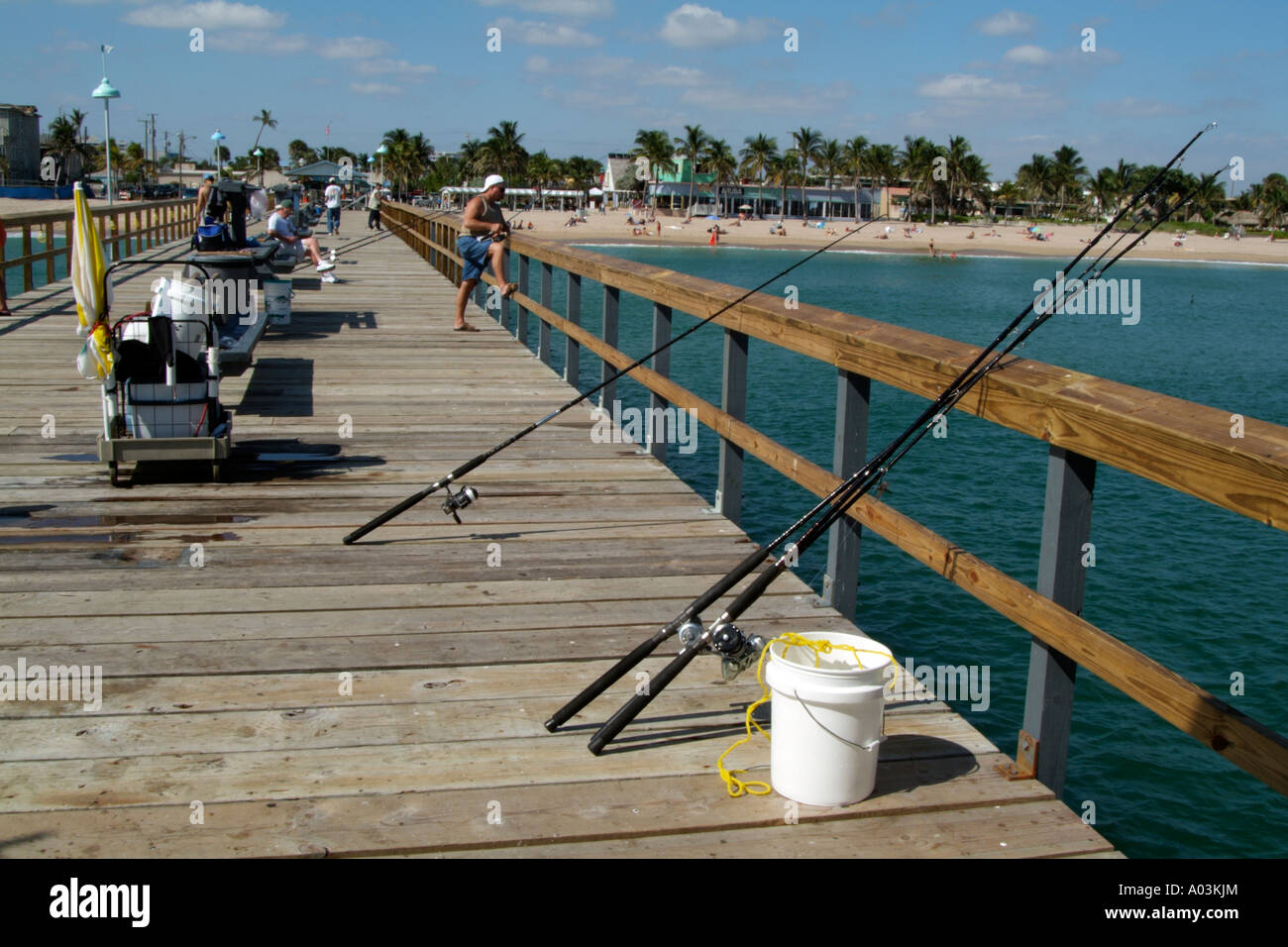 Fishing pier at Lauderdale by the Sea situated just north of Fort ...