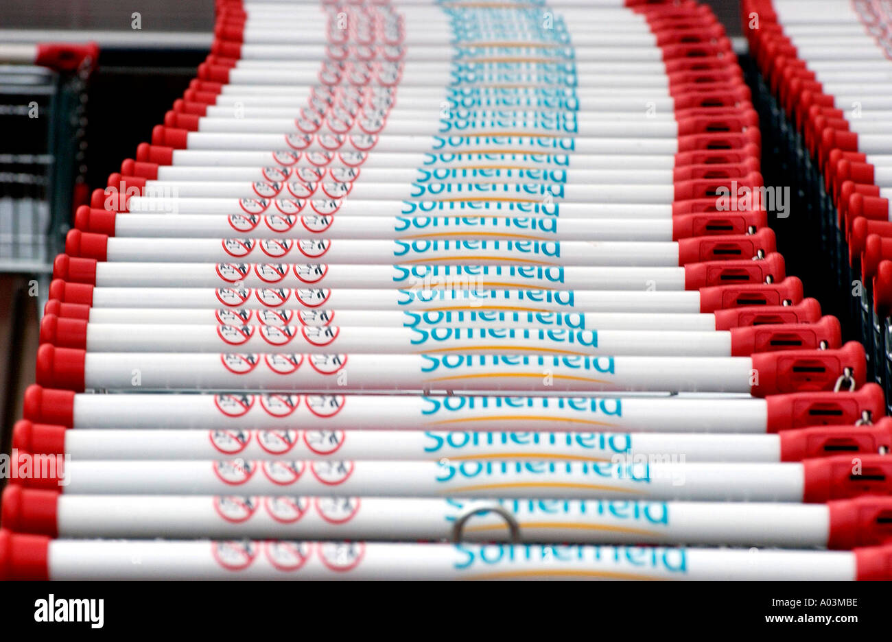 somerfield supermarket trolley park Stock Photo - Alamy