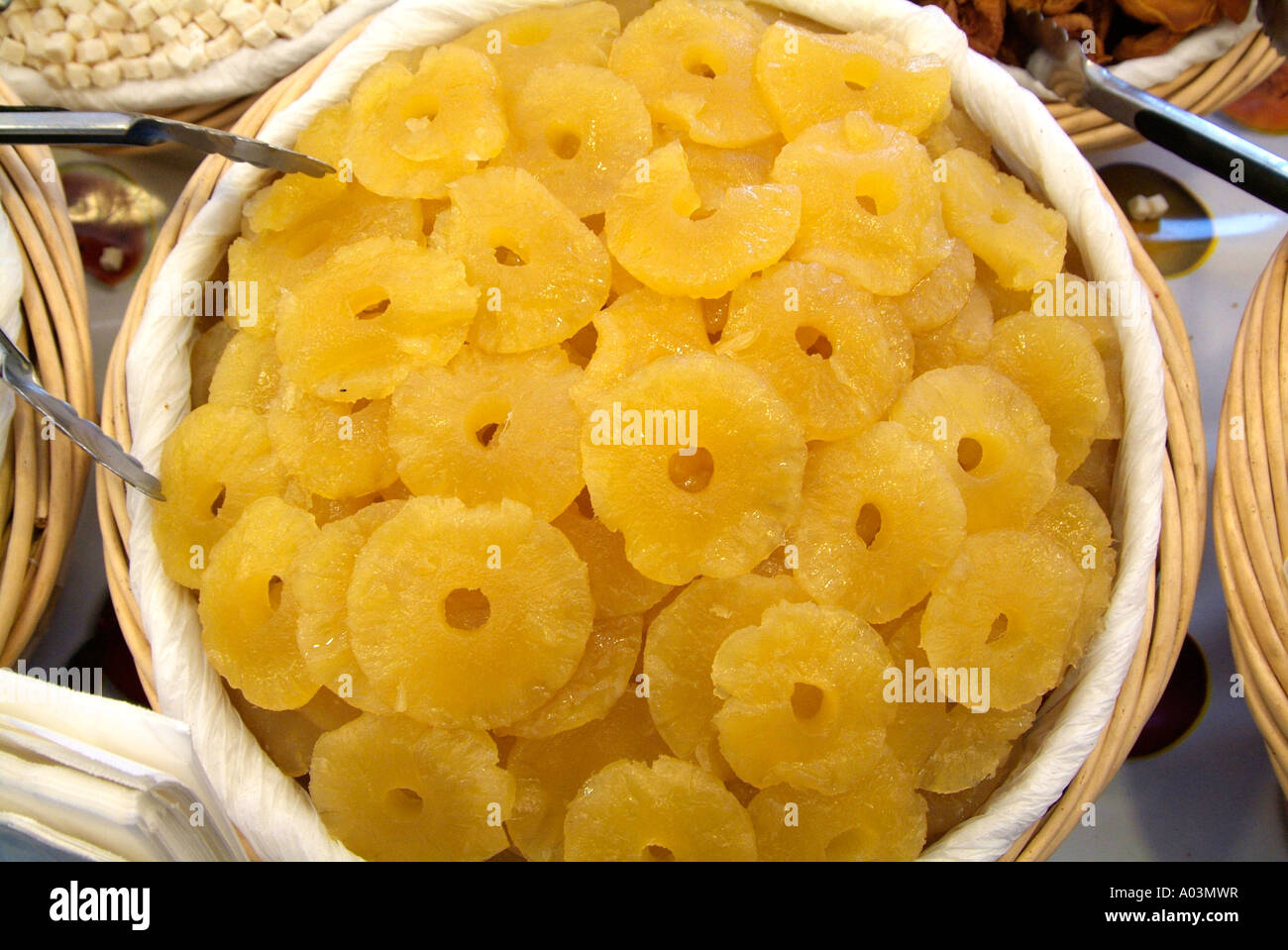 pineapple crystallized crystallised Light Brown soft sweet dry ...