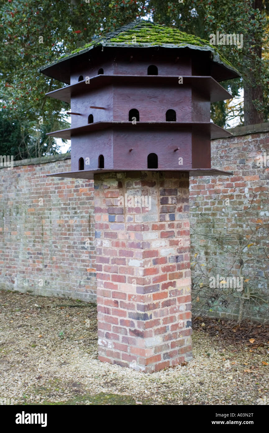 Modern dovecote on brick stand Worcestershire UK Stock Photo - Alamy