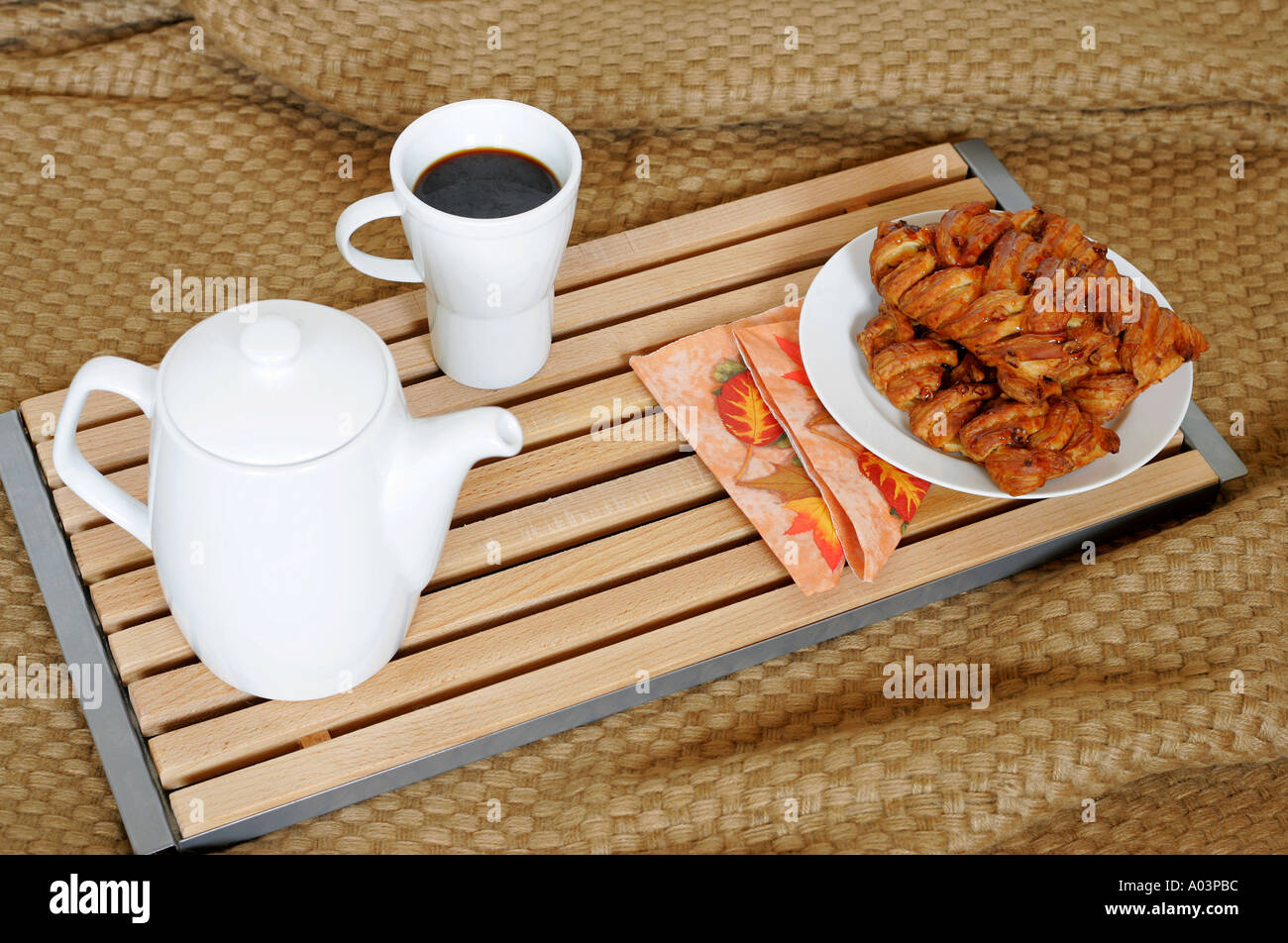 Breakfest on bed Stock Photo - Alamy