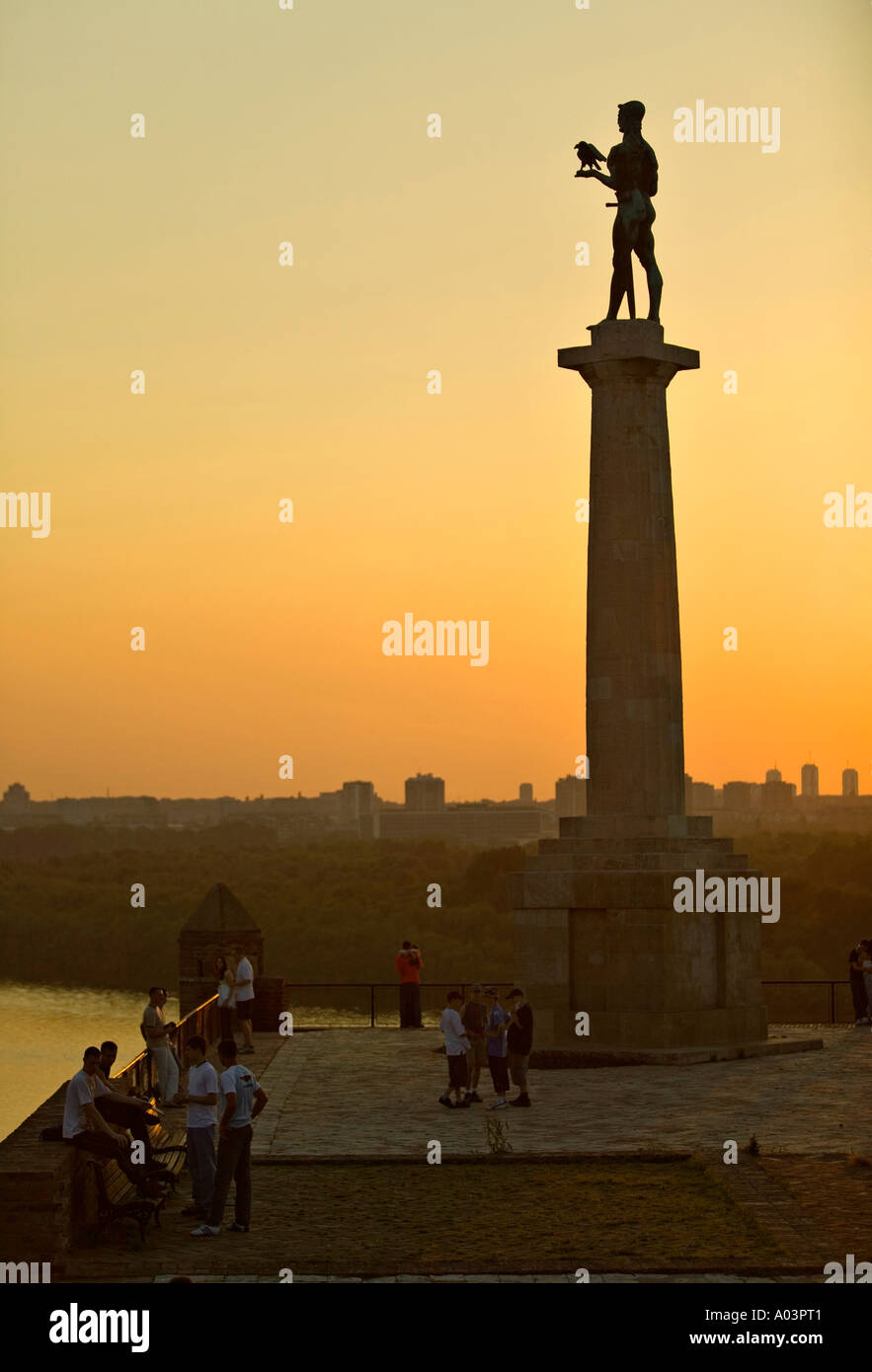 Statue of Pobednik, Kalemegdan, Belgrade, Serbia Stock Photo - Alamy