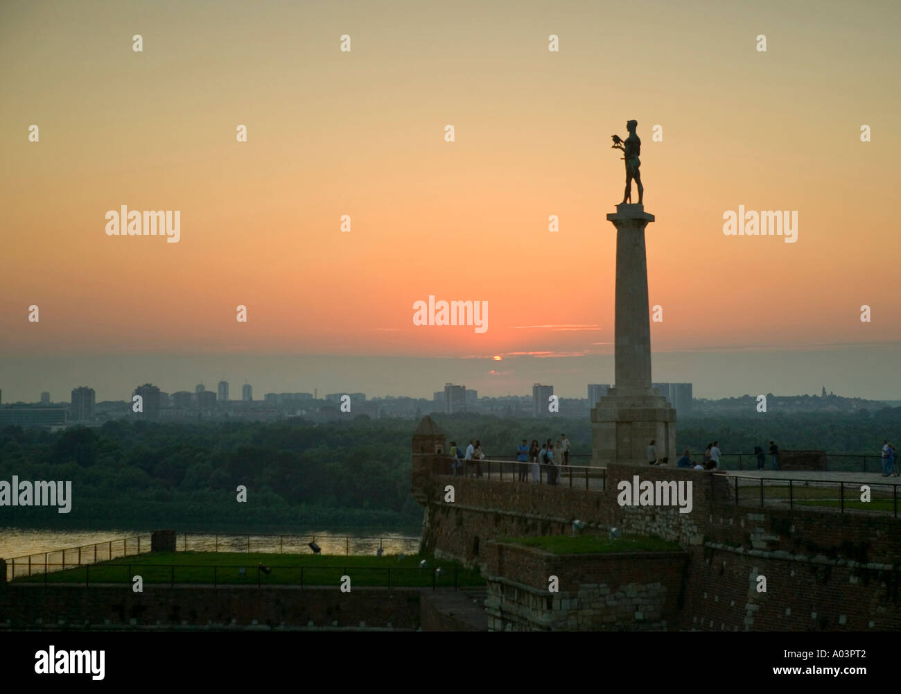 Statue of Pobednik, Kalemegdan, Belgrade, Serbia Stock Photo - Alamy