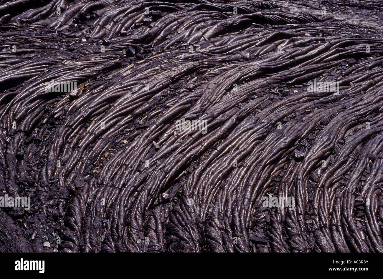 Cooled lava flow in Volcano National Park, Hawaii USA Stock Photo - Alamy