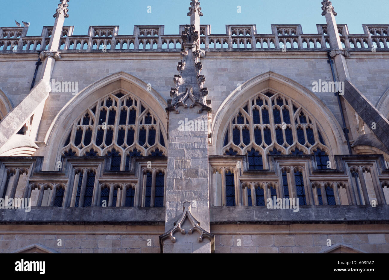 Stained glass windows of Bath Abbey, Bath Spa, Somerset, UK Stock Photo ...