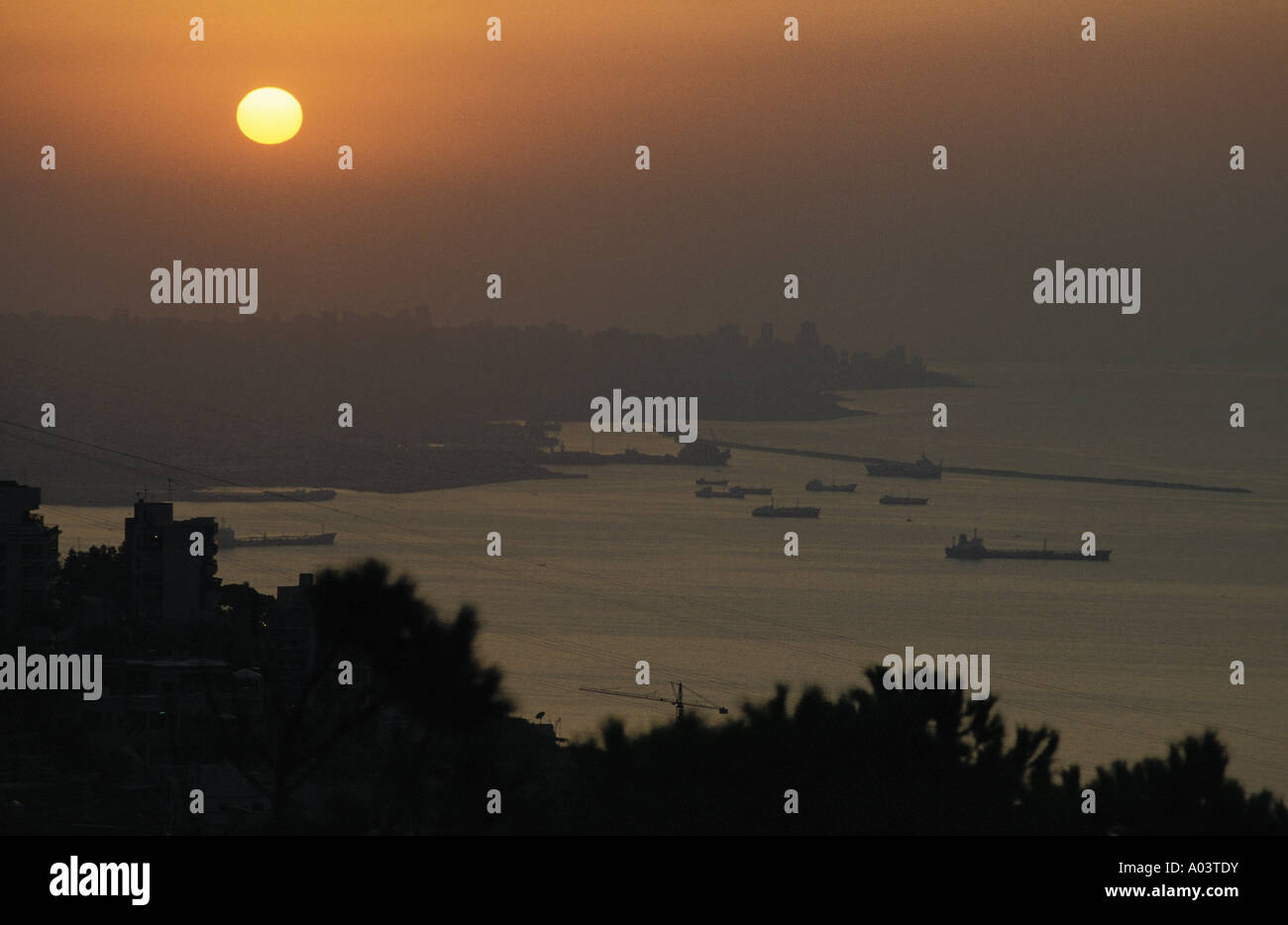 Beirut port sunset hi-res stock photography and images - Alamy