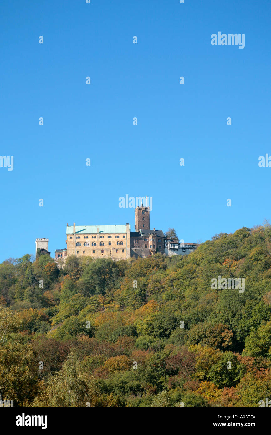 Wartburg Castle near Eisenach in the Free State of Thuringia in Germany ...