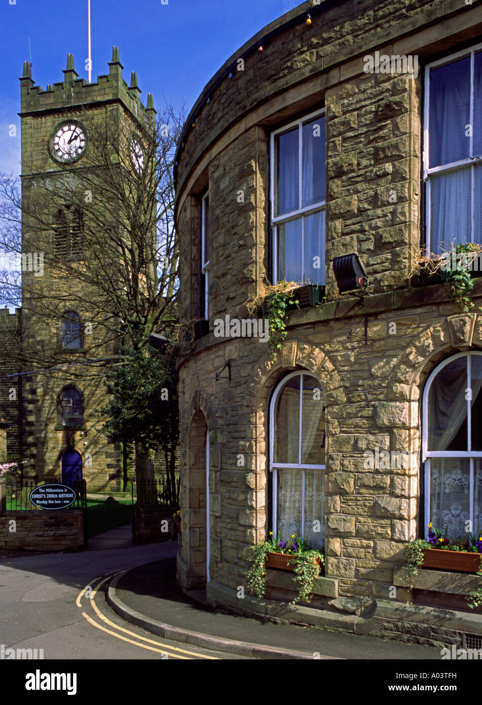 Hayfield village peak district hi-res stock photography and images - Alamy